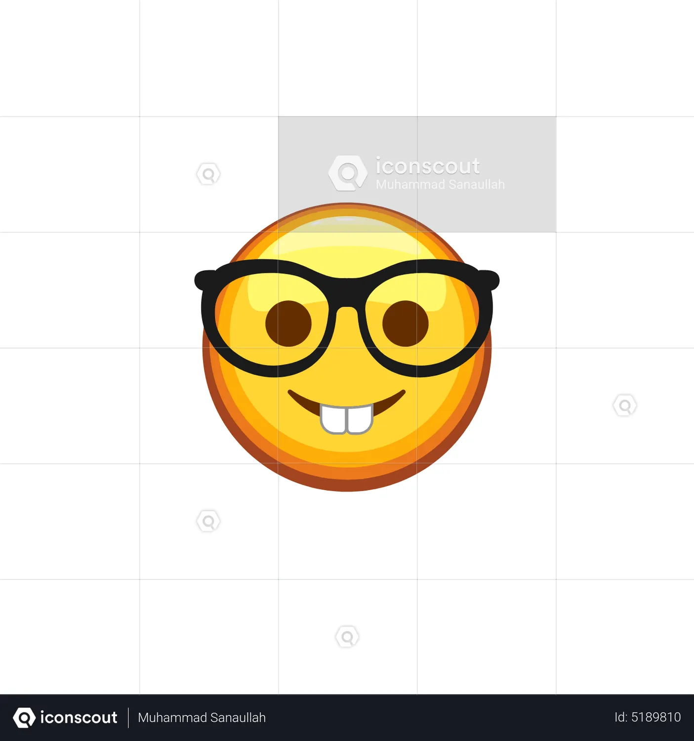 Nerd Animated Emoticon Nerd Cartoon Face Royalty Free SVG, Cliparts,