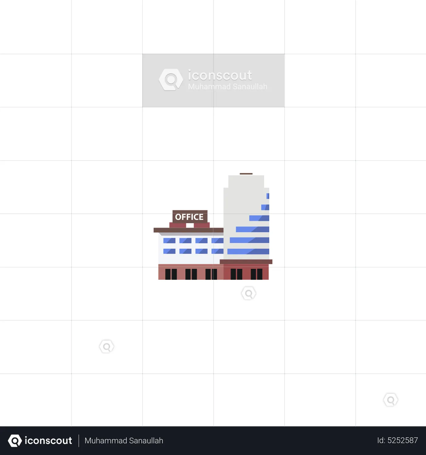 Office Building Animated Icon download in JSON, LOTTIE or MP4 format