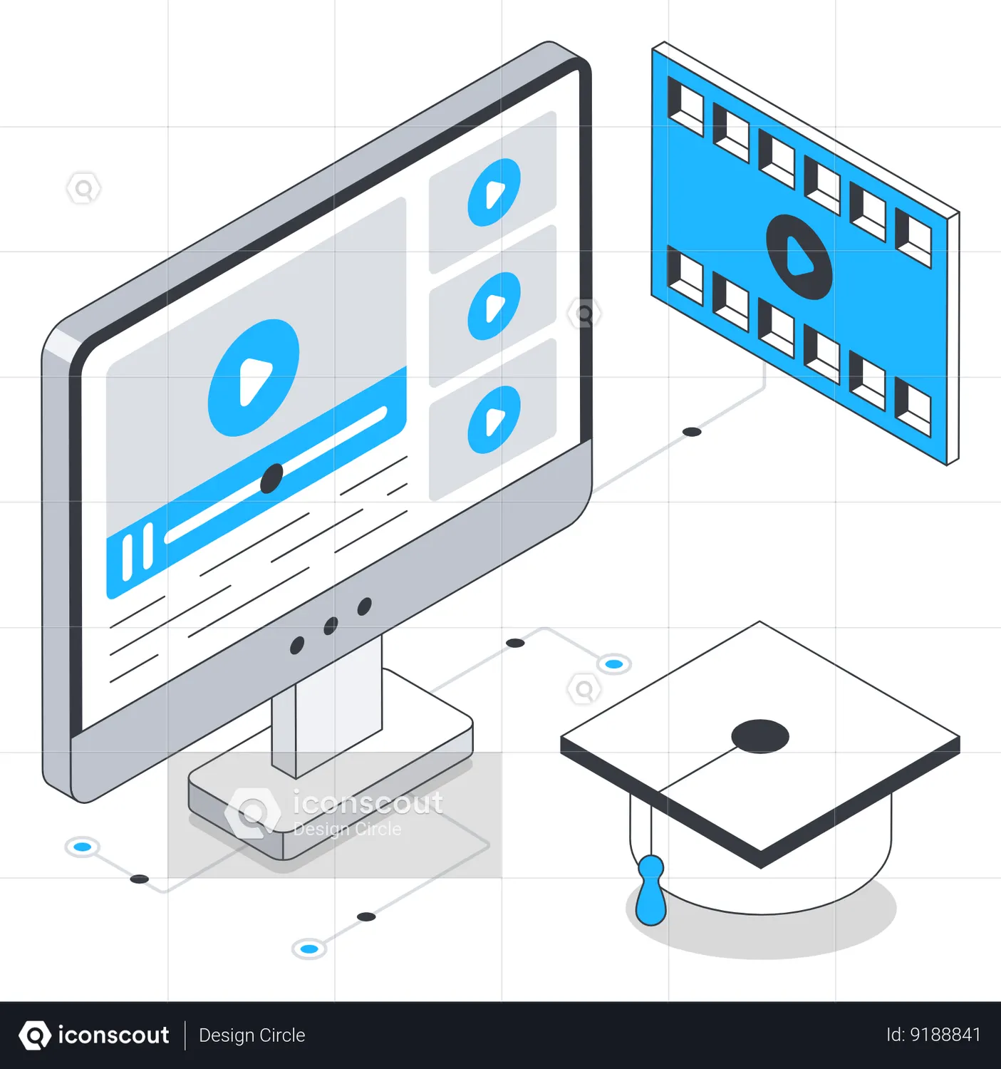 Online Study Tutorials Animated Icon download in JSON, LOTTIE or MP4 format
