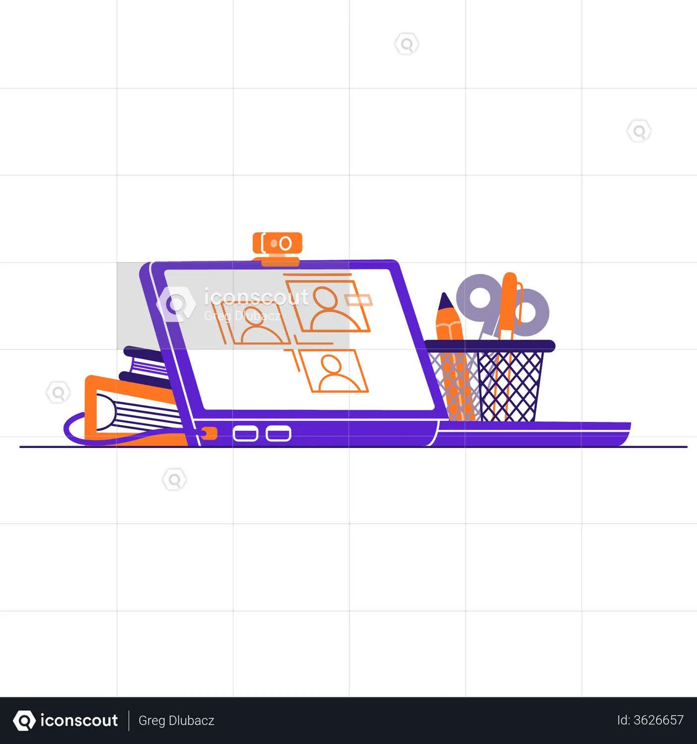 Online teaching Animated Icon download in JSON, LOTTIE or MP4 format