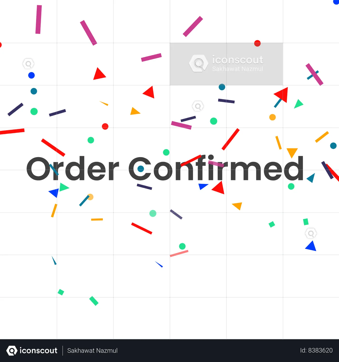 Order confirmation Emoji Animated Icon download in JSON, LOTTIE or MP4 ...