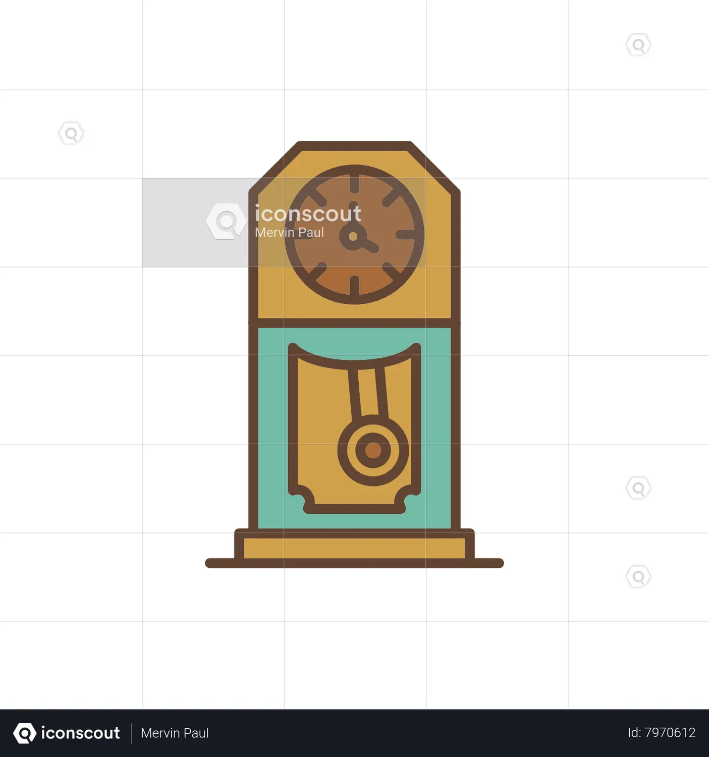 Pendulum Clock Animated Icon download in JSON, LOTTIE or MP4 format