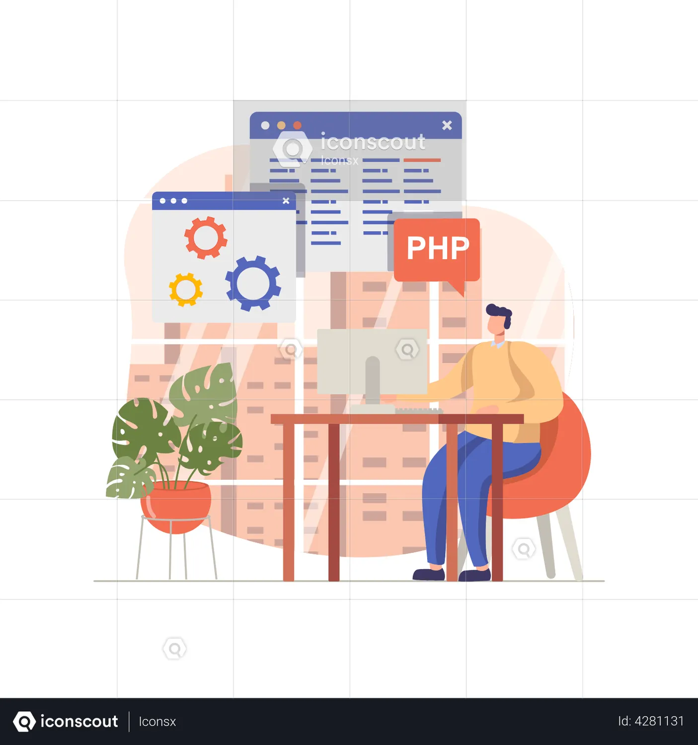PHP Programming Animation - Free Download People Animations | IconScout