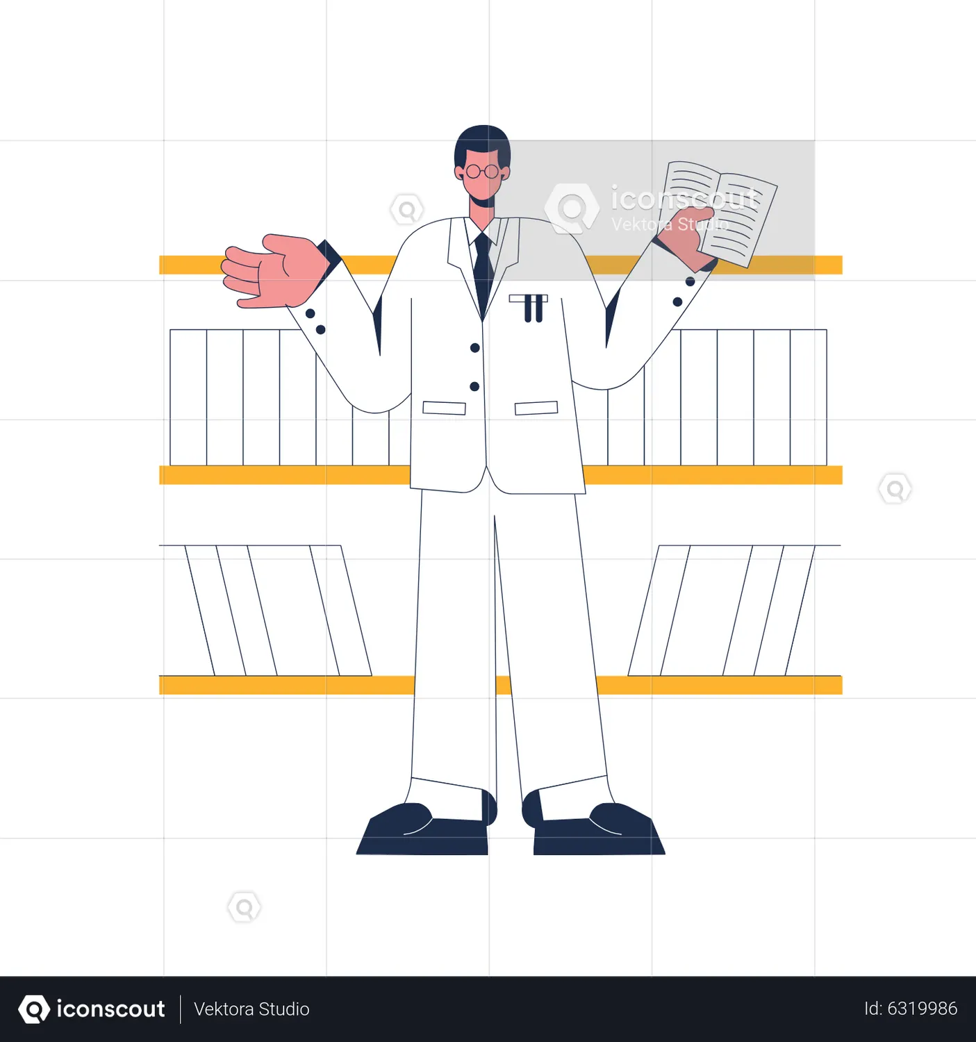 Professional Teacher Animated Illustration download in JSON, LOTTIE or ...