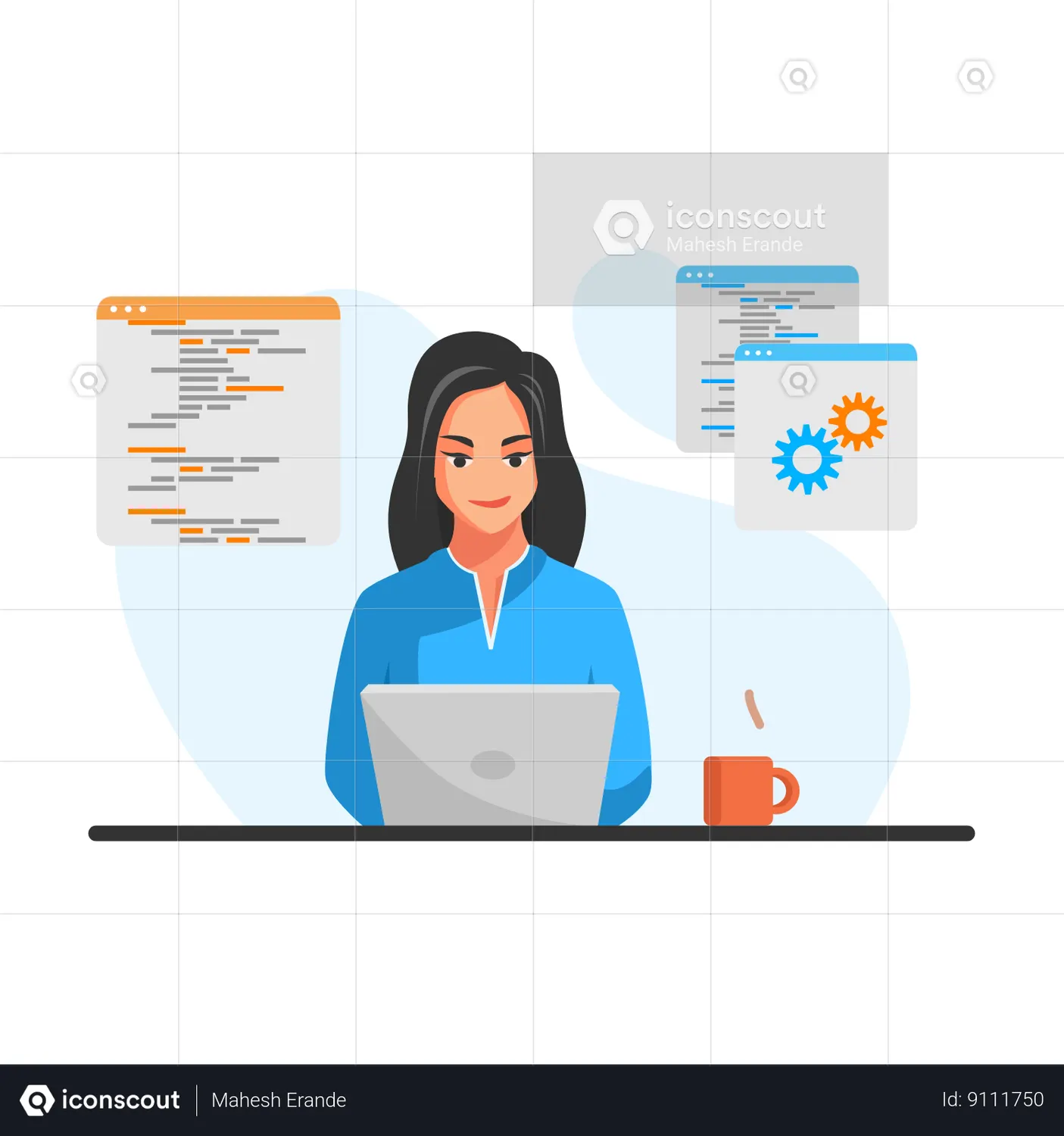 Programmer Female Animation - Free Download Business Animations | IconScout