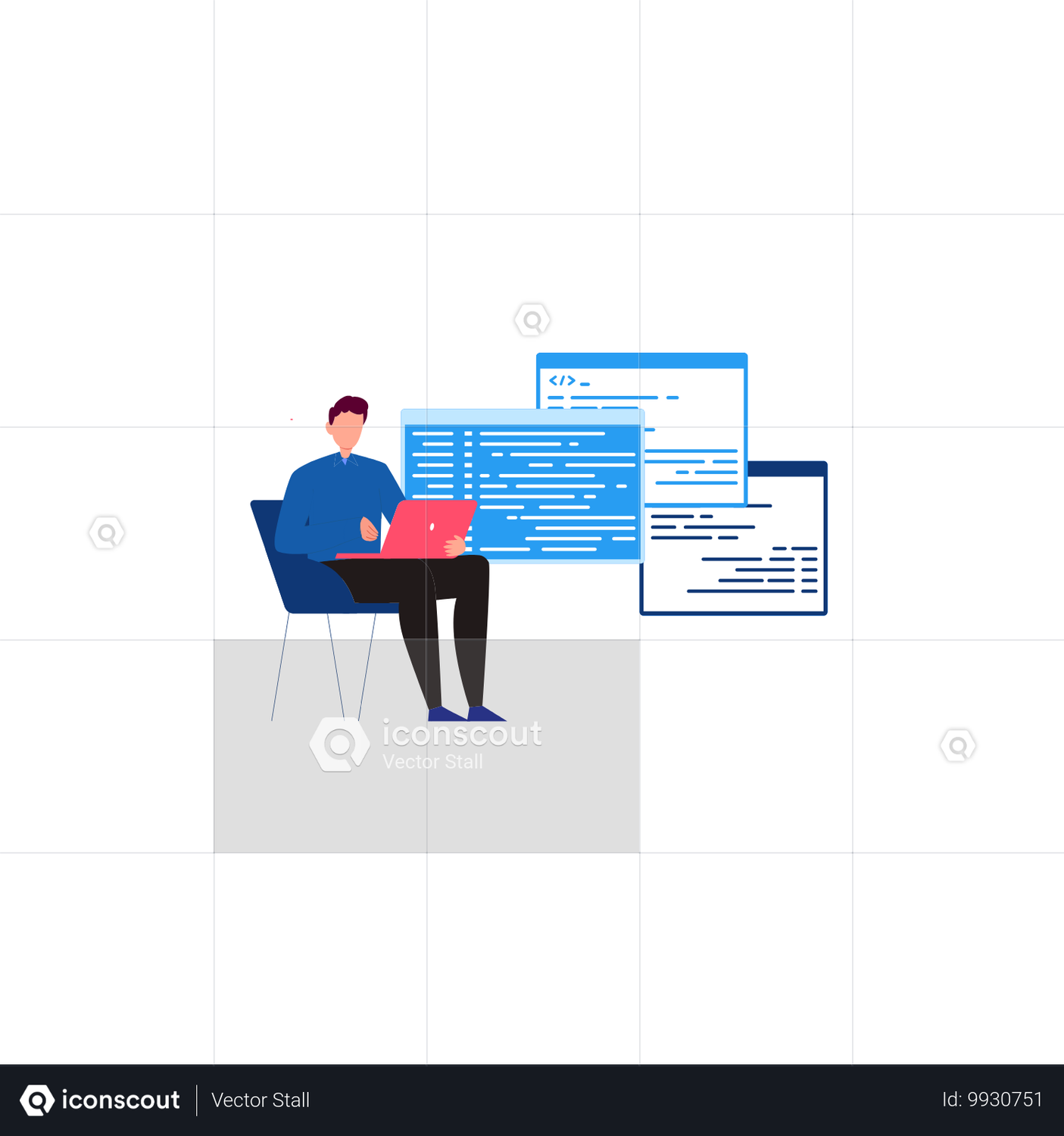 Programmer is testing his code Animation by Vector Stall | LottieFiles