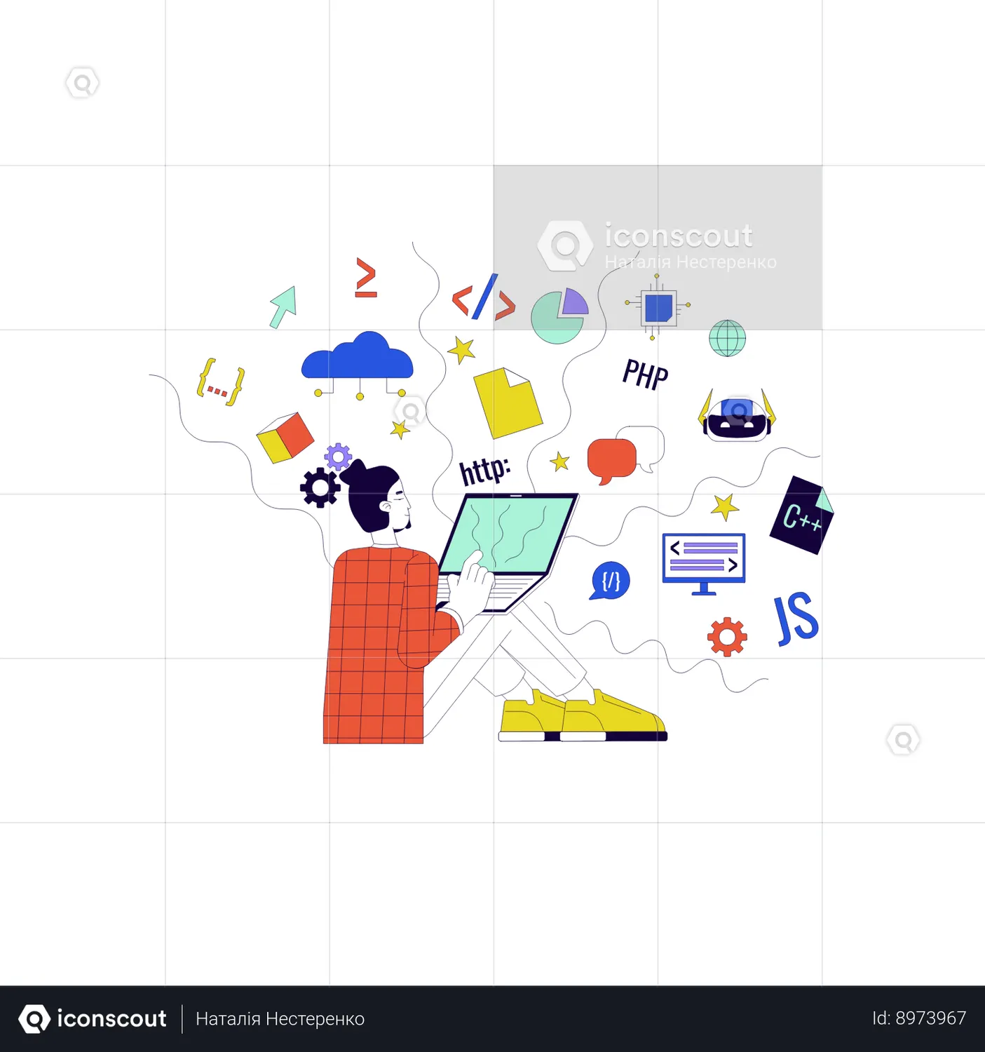 Programmer With Laptop Animation - Free Download Design & Development ...