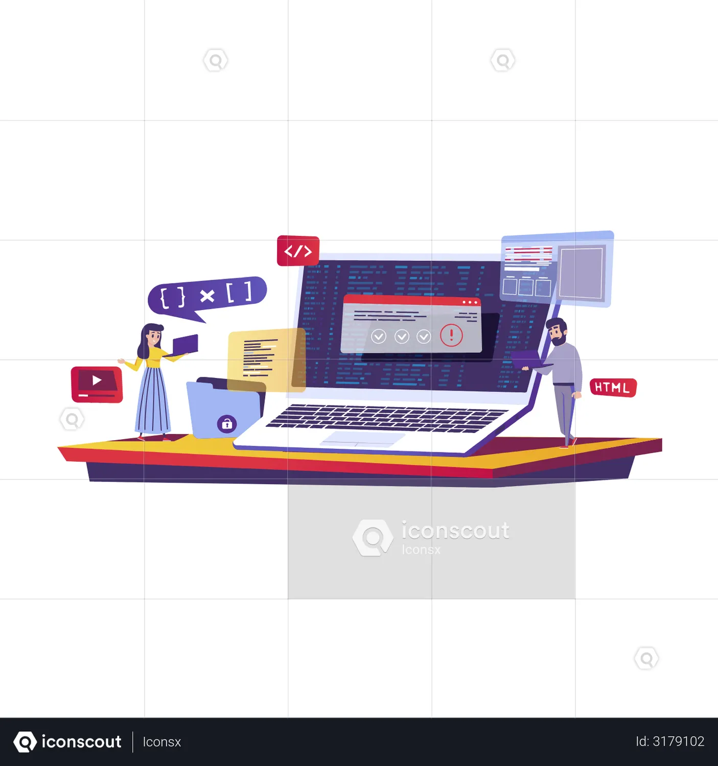 Programming Animated Icon download in JSON, LOTTIE or MP4 format
