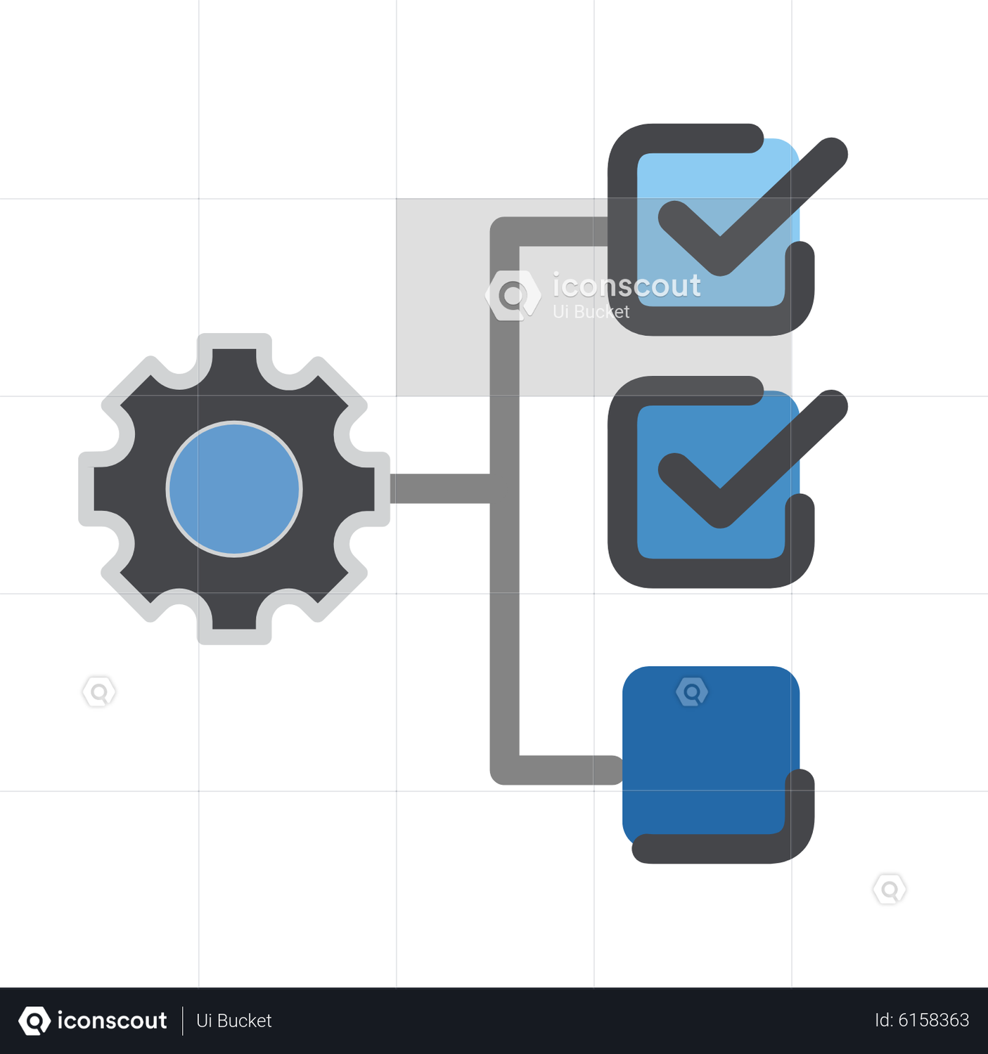 Project checklist with setting Animation by Ui Bucket | LottieFiles
