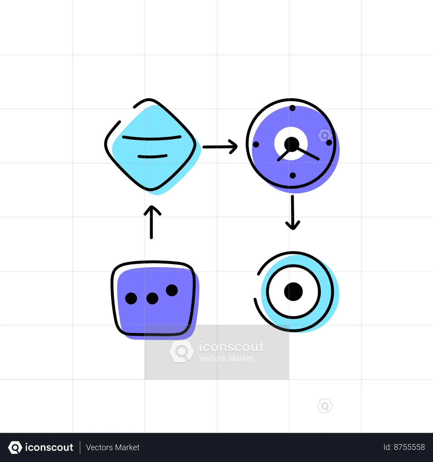 Project Workflow Animated Icon Download In Json Lottie Or Mp4 Format