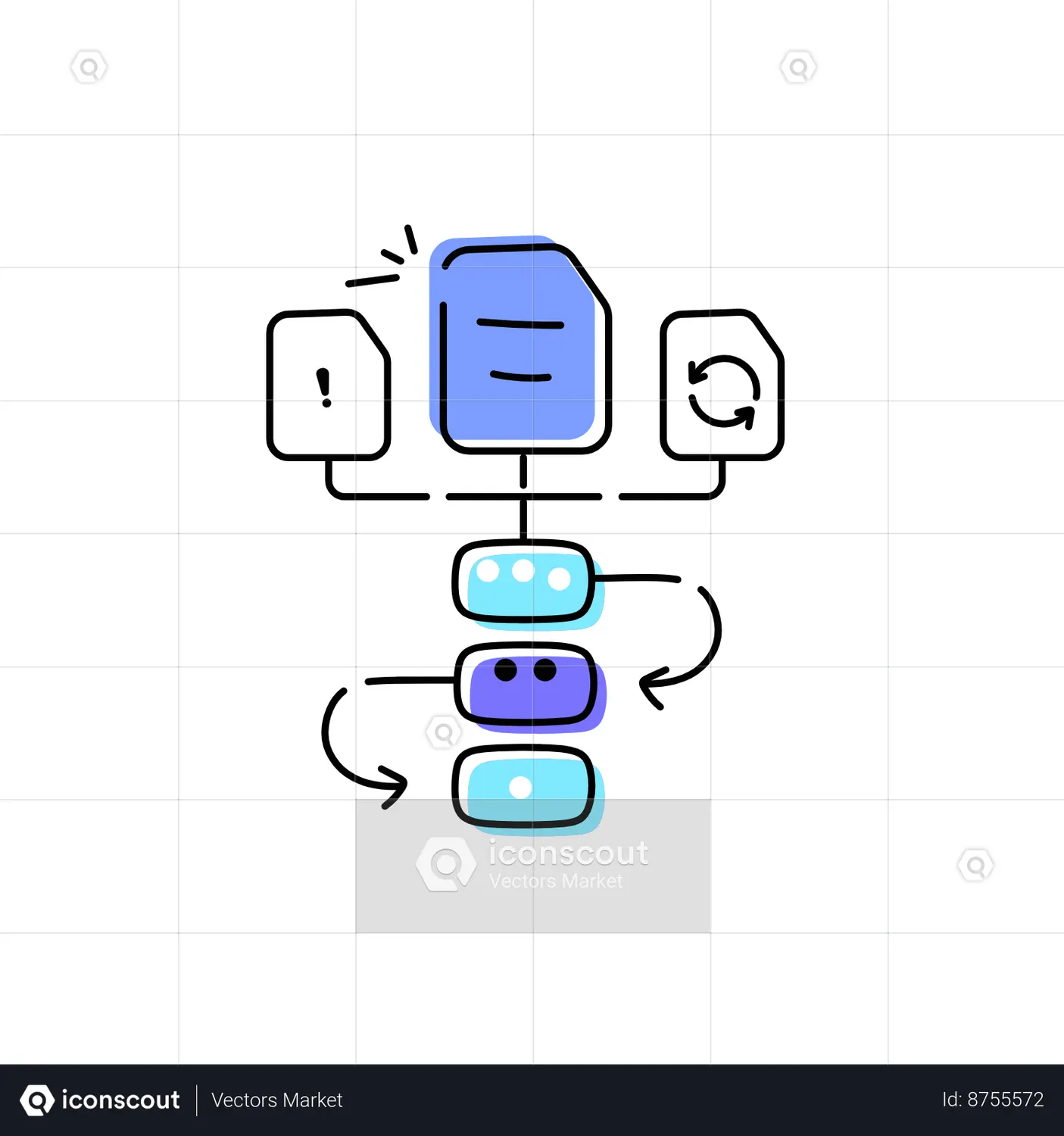 Project Workflow Animated Icon Download In Json Lottie Or Mp4 Format