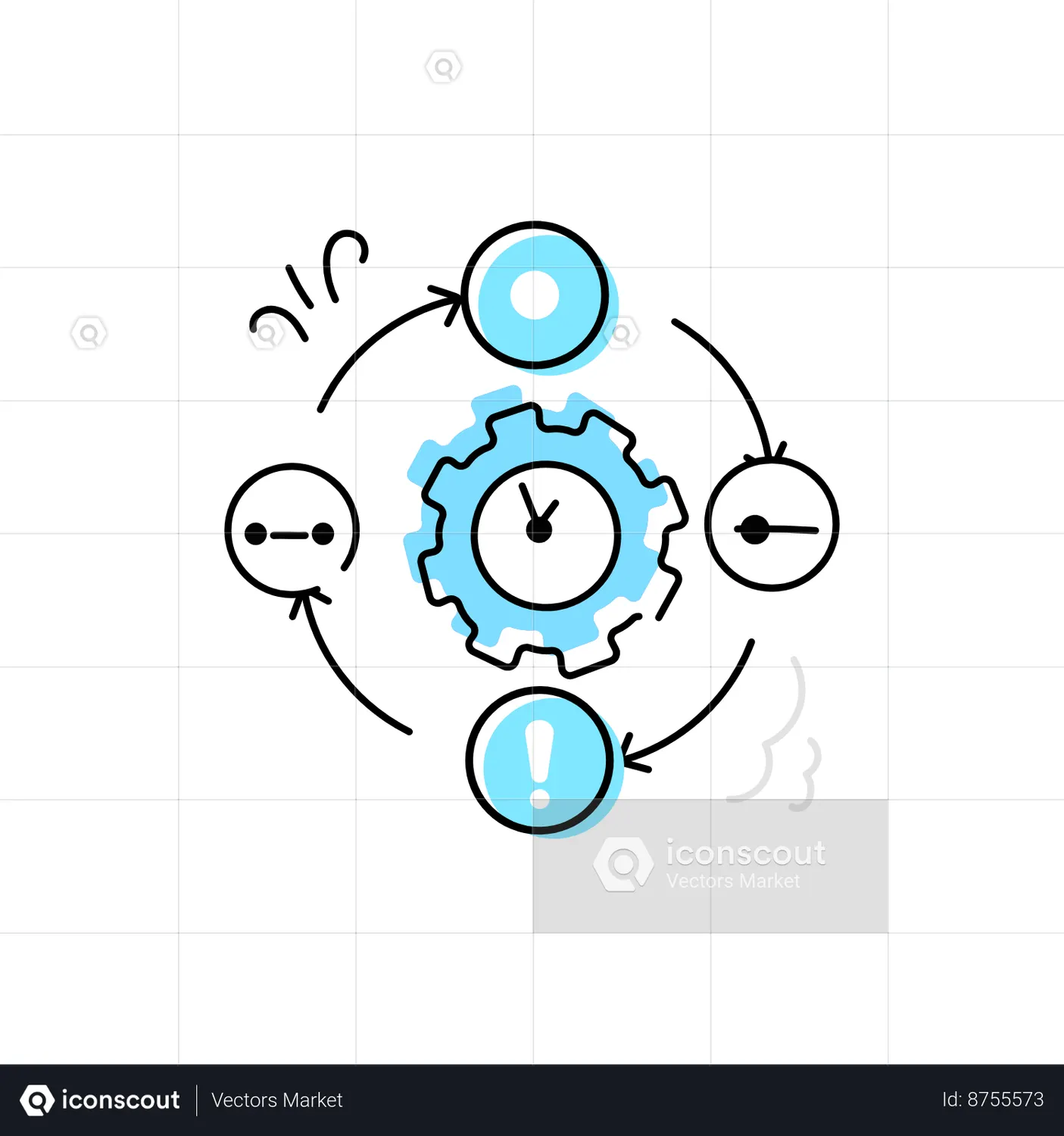 Project Workflow Animated Icon Free Download Network And Communication