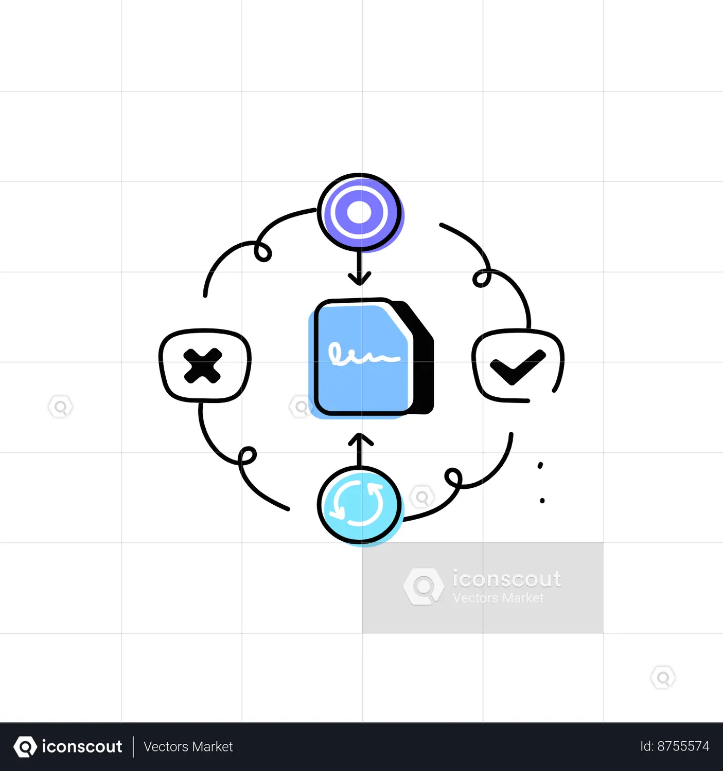 Project Workflow Animated Icon Download In Json Lottie Or Mp4 Format
