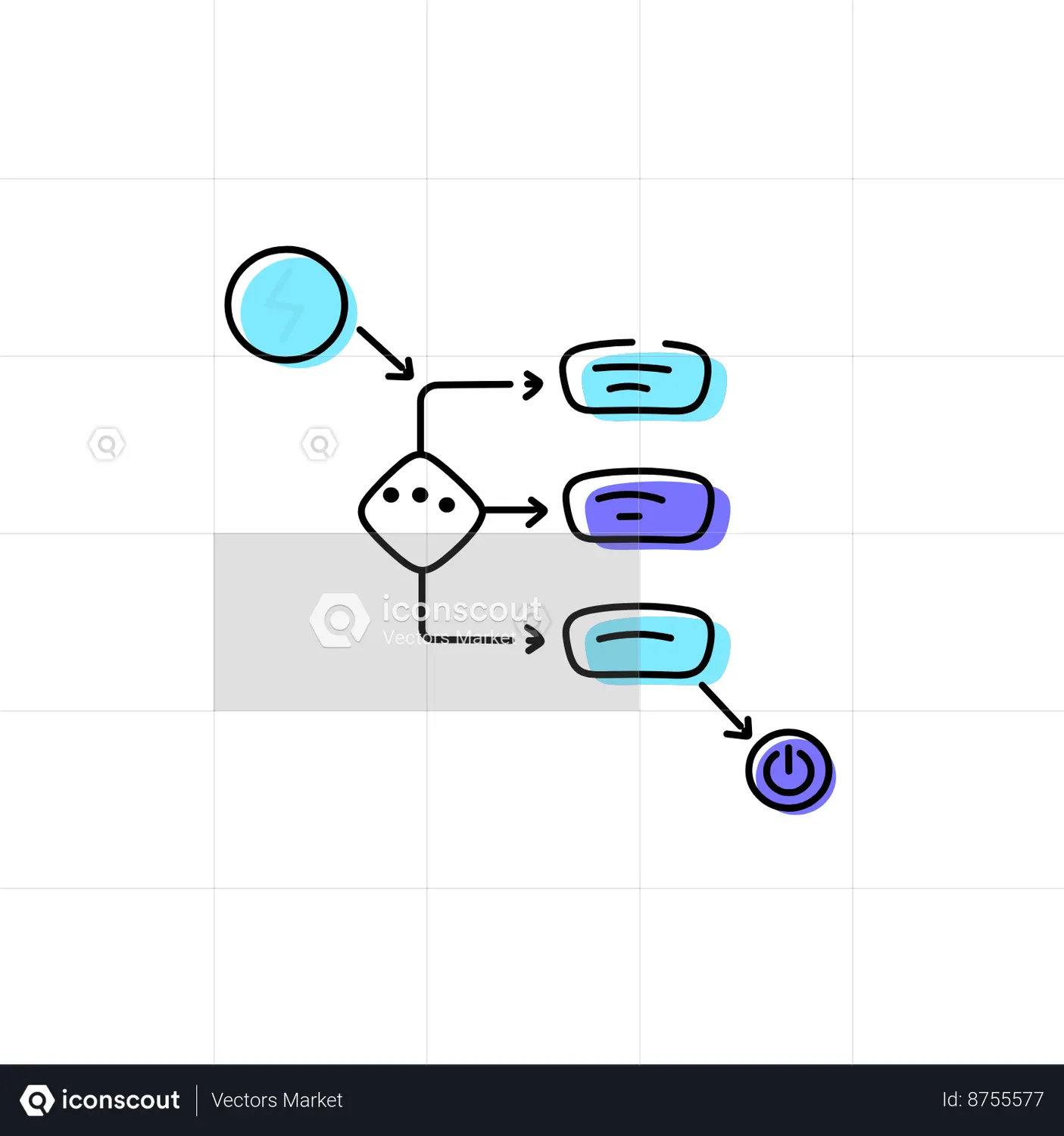Project Workflow Animated Icon Download In Json Lottie Or Mp4 Format