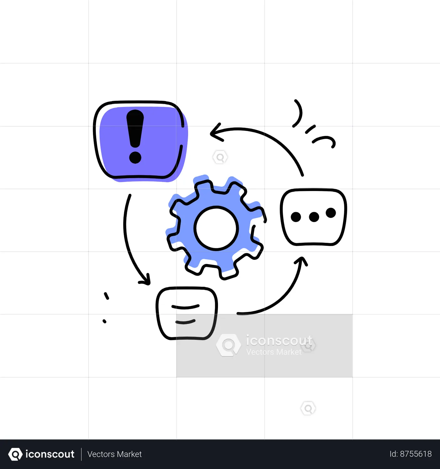 Project Workflow Animated Icon Free Download Network And Communication