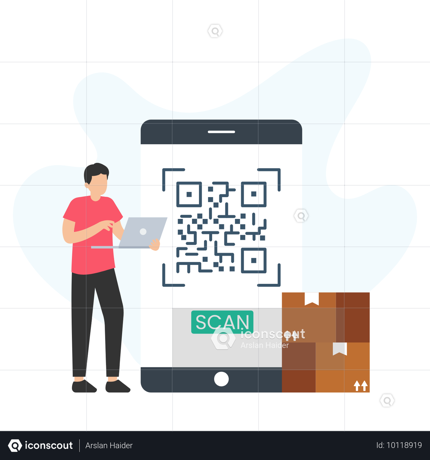 QR Code Scanning Animation by Arslan Haider | LottieFiles