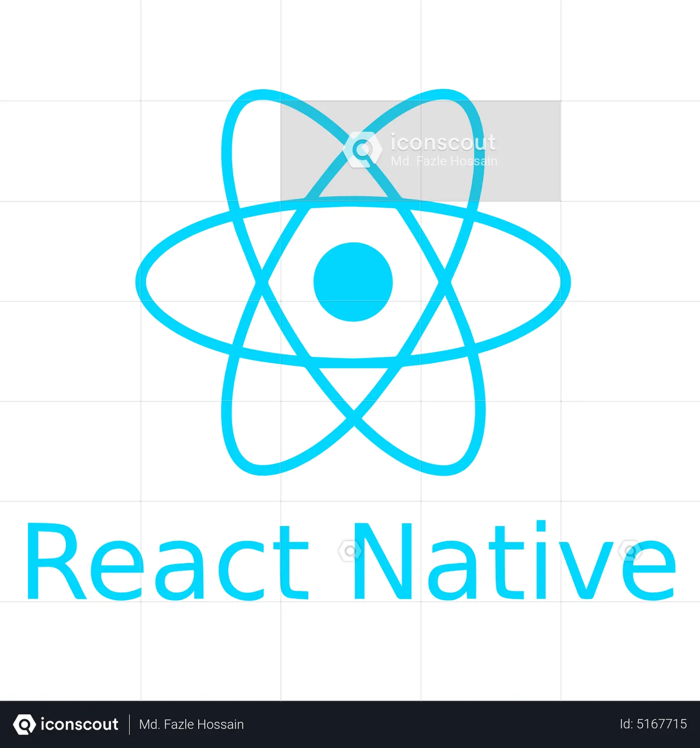 React Native Logo Logo Animated Icon download in JSON, LOTTIE or MP4 format