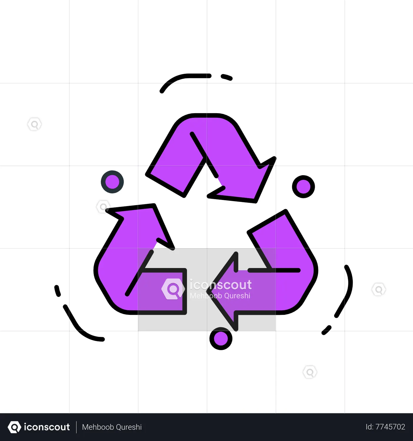 Recycle Animated Icon download in JSON, LOTTIE or MP4 format