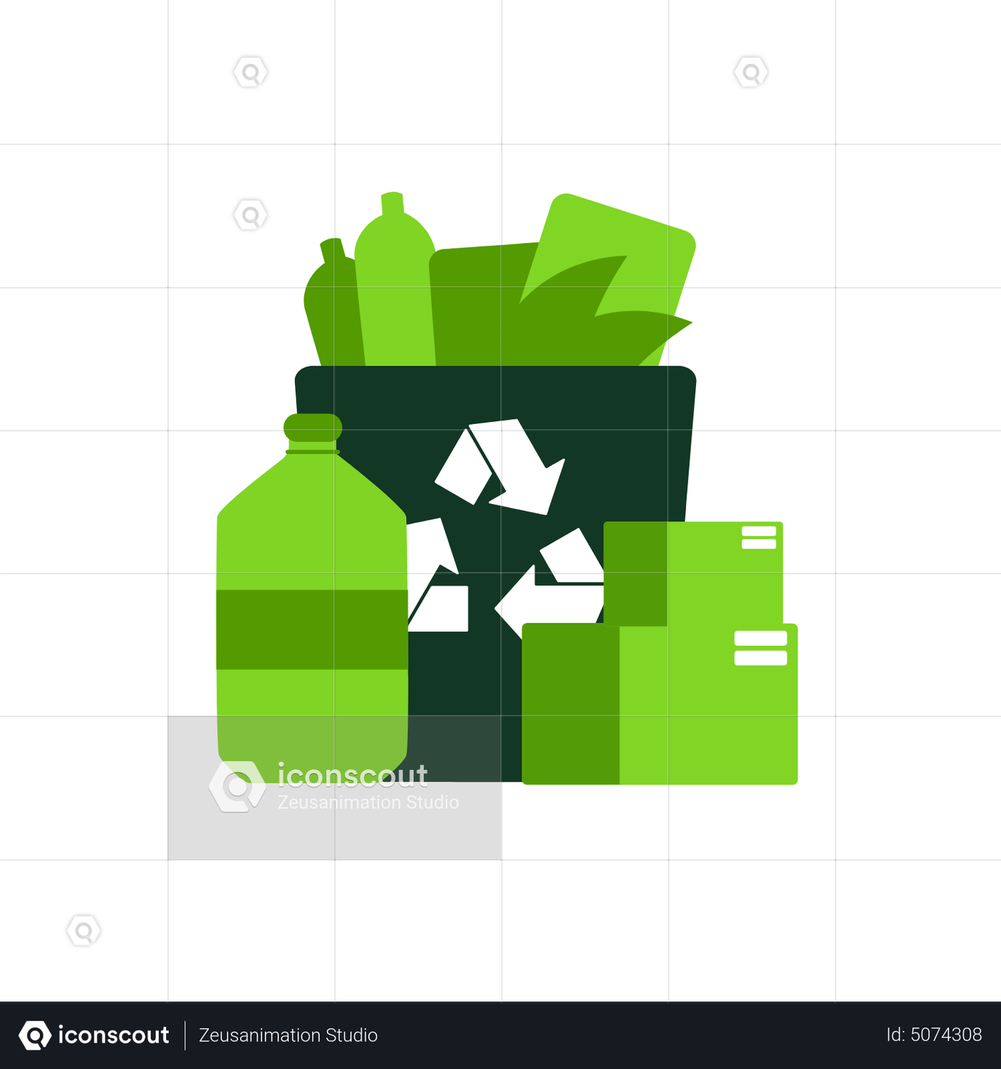 Recycle Bin 애니메이션 by Zeusanimation Studio | LottieFiles