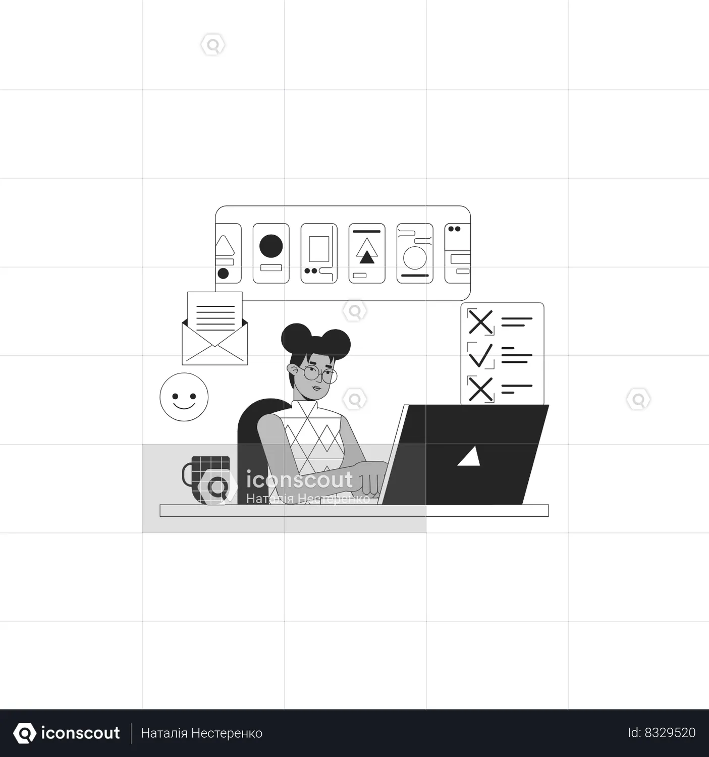 Remote worker communication Animated Illustration download in JSON ... Remote worker communication Animated Illustration download in JSON ...