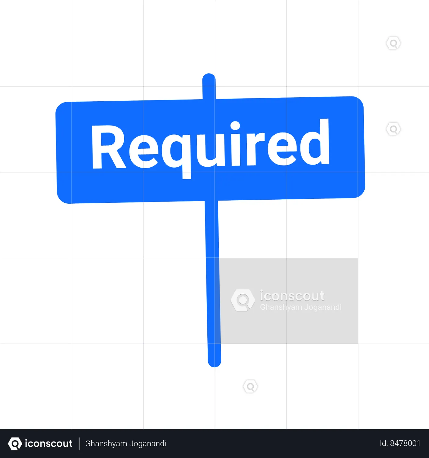 Required Signboard Animated Icon Download In Json Lottie Or Mp4 Format