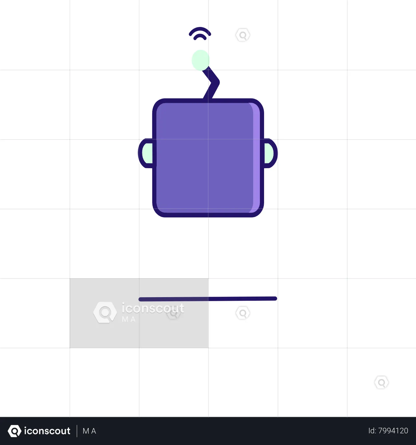 Robot Animated Icon download in JSON, LOTTIE or MP4 format