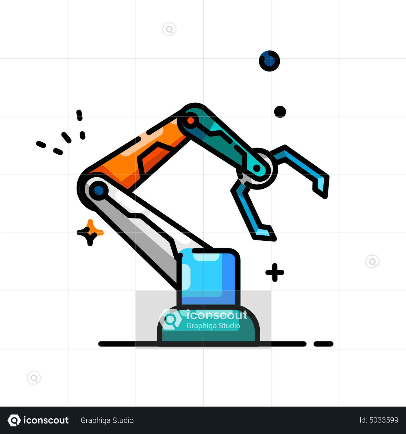 Robot Arm Animation by Graphiqa Studio | LottieFiles