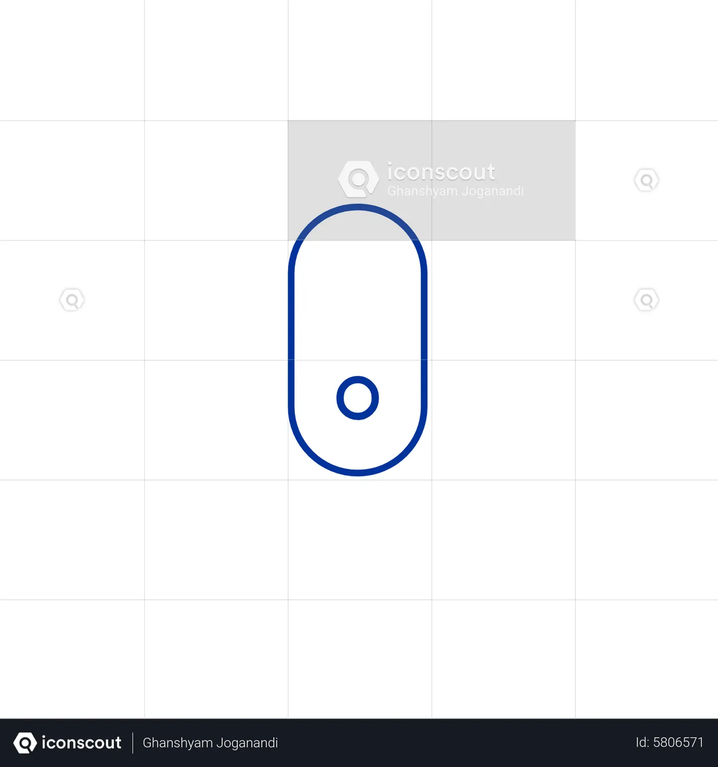 Scroll down Animated Icon download in JSON, LOTTIE or MP4 format