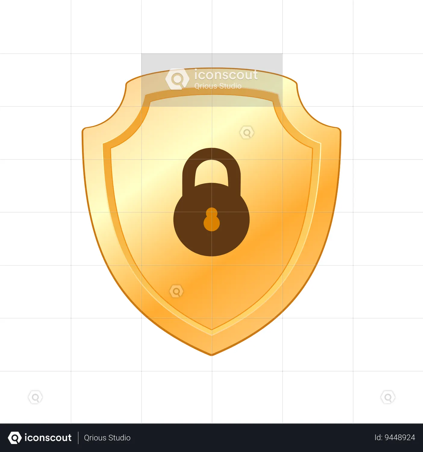 Secured Shield Golden Animated Icon - Free Download Miscellaneous ...