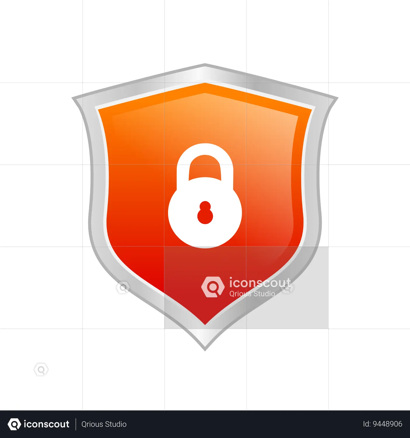 Secured Shield Orange Animated Icon - Free Download Miscellaneous ...