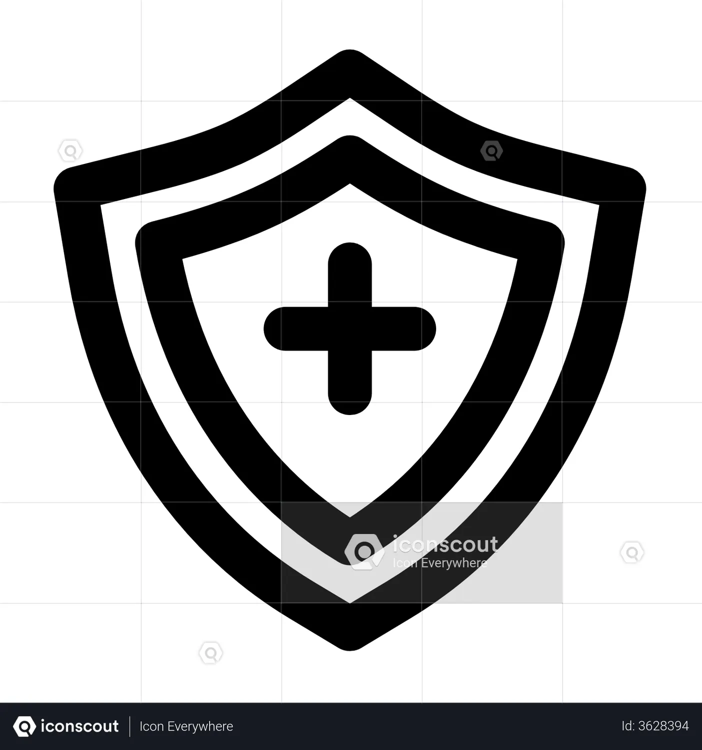 Shield Plus Animated Icon download in JSON, LOTTIE or MP4 format