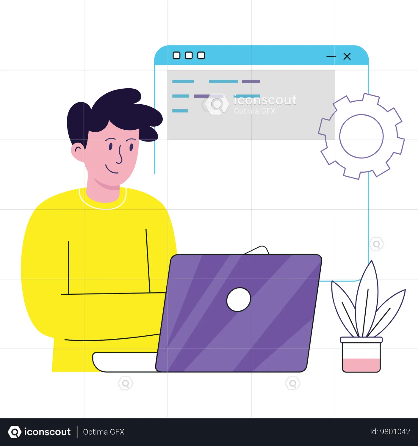 Software Developer Working On Project Animation - Free Download Seo ...