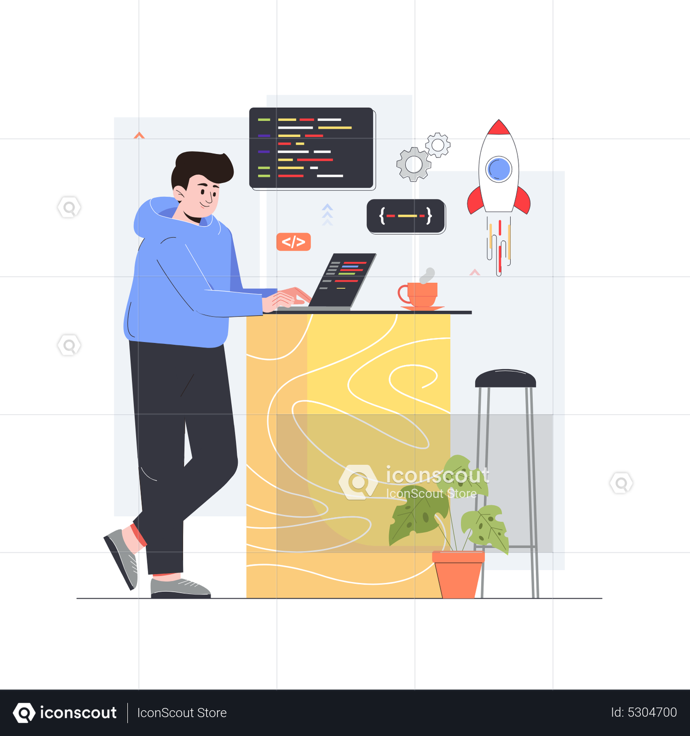 Software Engineer Launching Code Animation by IconScout Store | LottieFiles