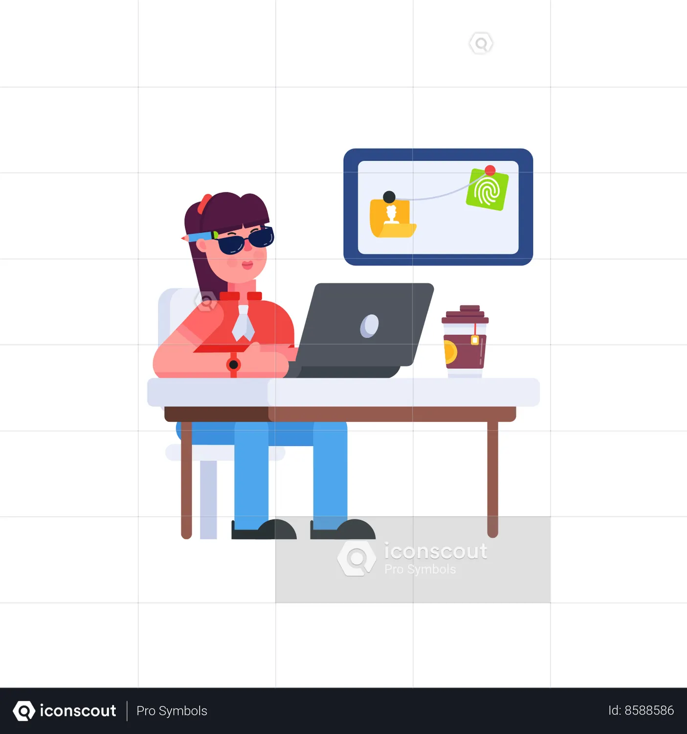Solving Crime Animated Illustration download in JSON, LOTTIE or MP4 format Solving Crime Animated Illustration download in JSON, LOTTIE or MP4 format