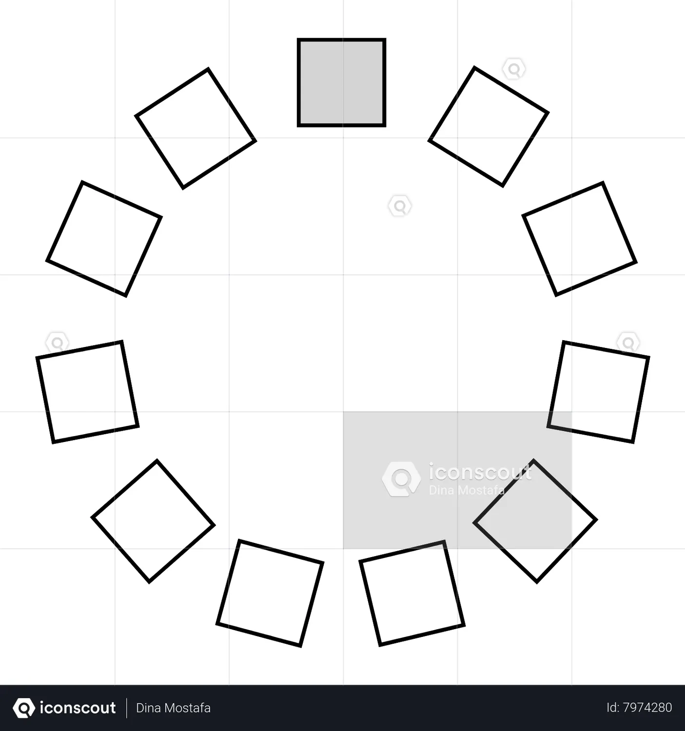 Squares Circular Loader Animated Icon Download In Json Lottie Or Mp4