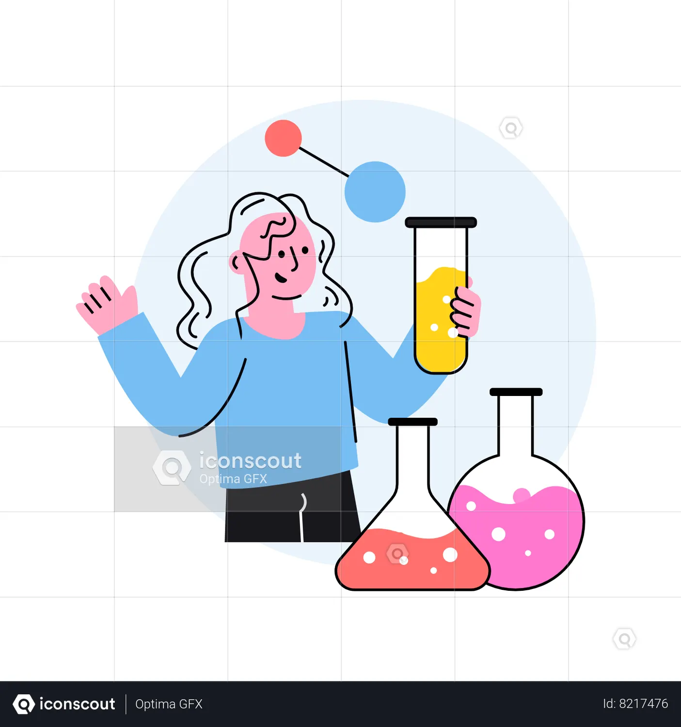 Student Performing Lab Experiments Animation - Free Download School ...