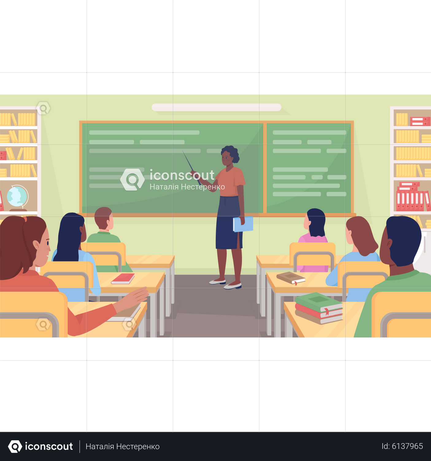 Teacher instructing class Animation by Наталія Нестеренко | LottieFiles