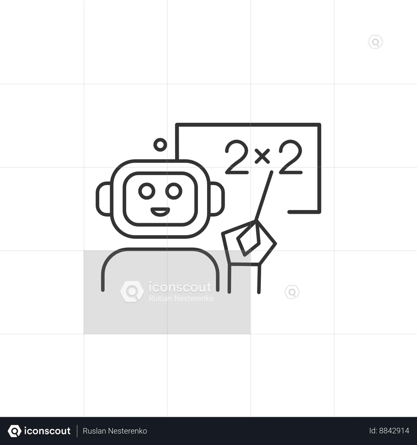 Teaching robot Animated Icon download in JSON, LOTTIE or MP4 format