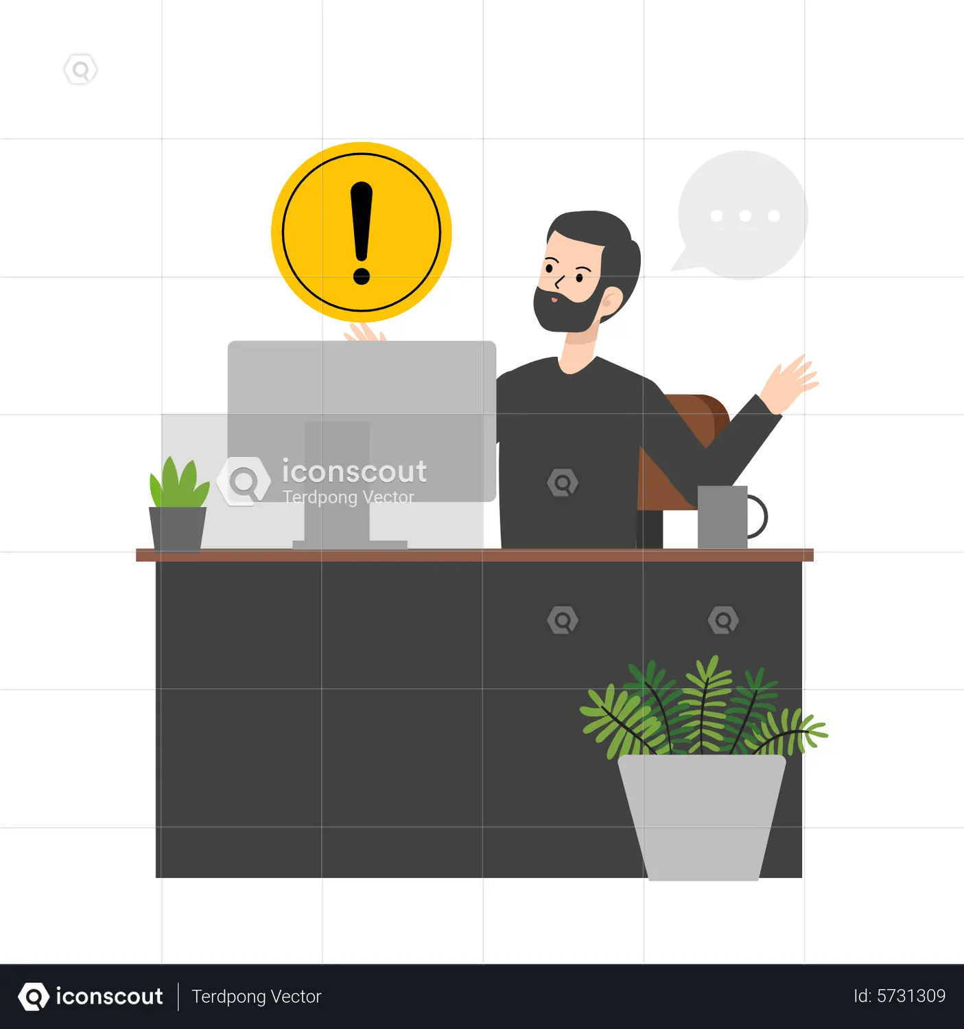 Technical Warning Animated Illustration Download In Json Lottie Or Mp4 Format 4794