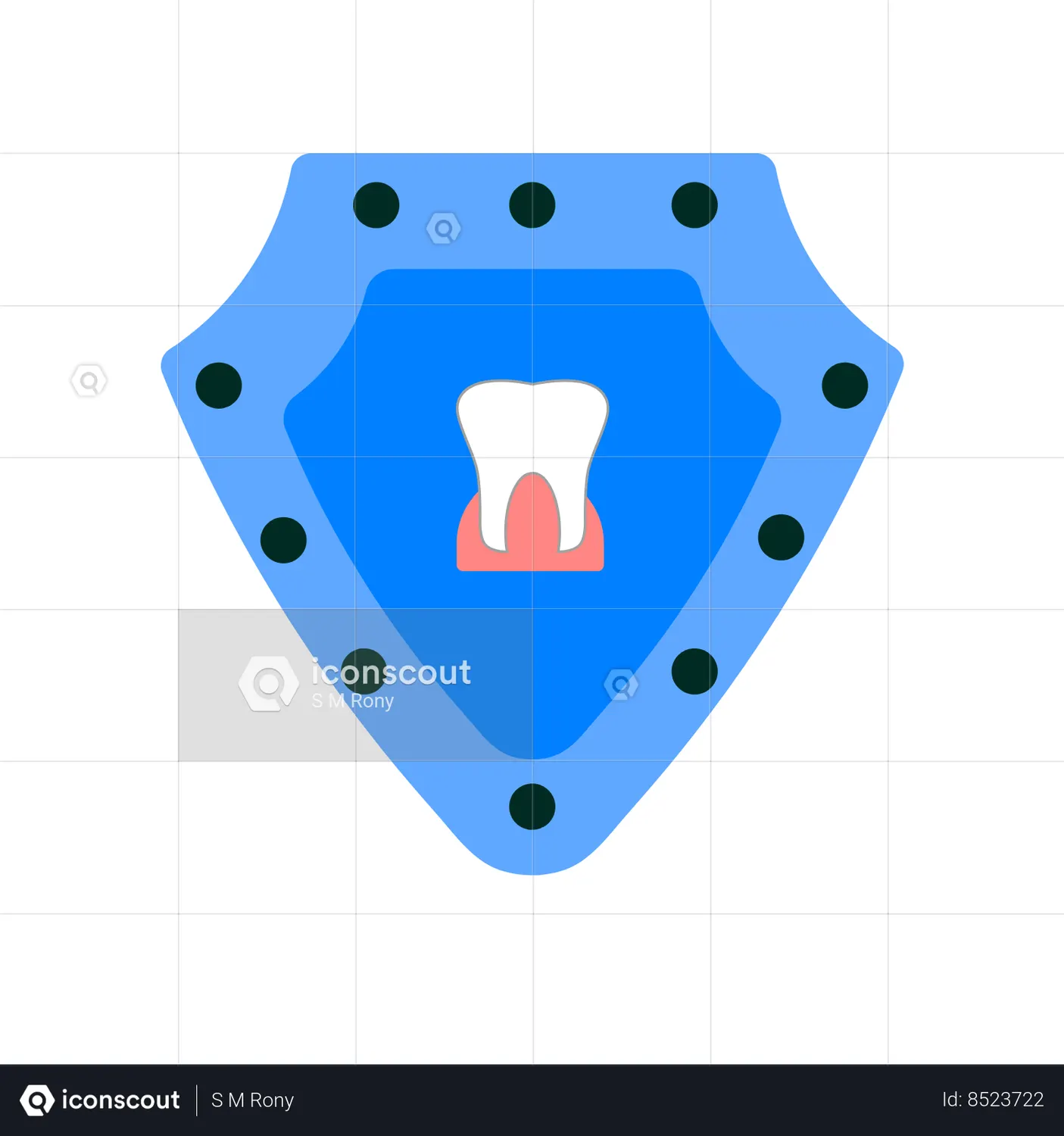 Teeth Shield Animated Icon download in JSON, LOTTIE or MP4 format