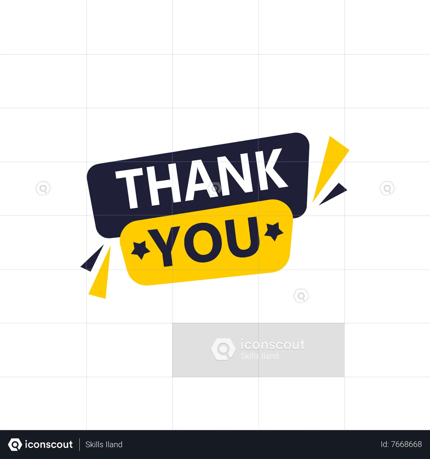 Thank You Animated Icon download in JSON, LOTTIE or MP4 format