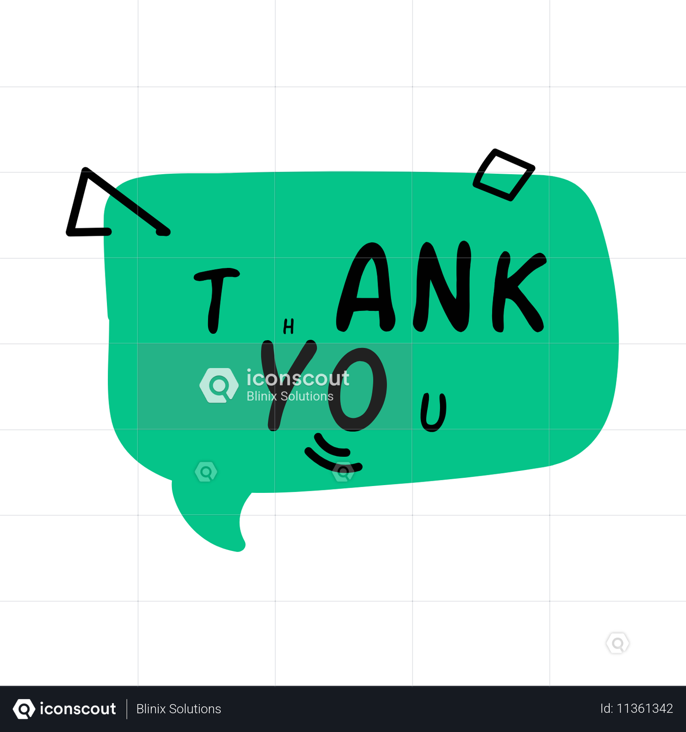 Thank You Text Bubble Animation by Blinix Solutions | LottieFiles