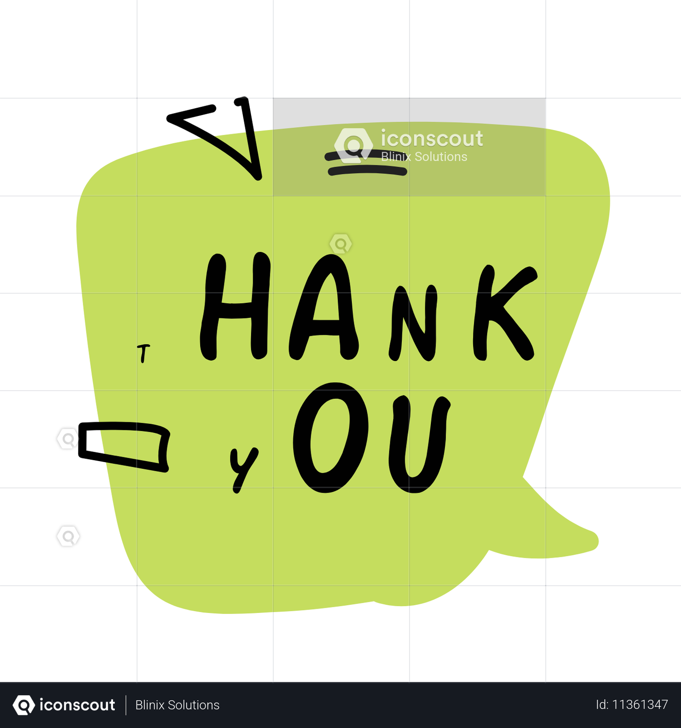 Thank You Text Bubble Animation by Blinix Solutions | LottieFiles