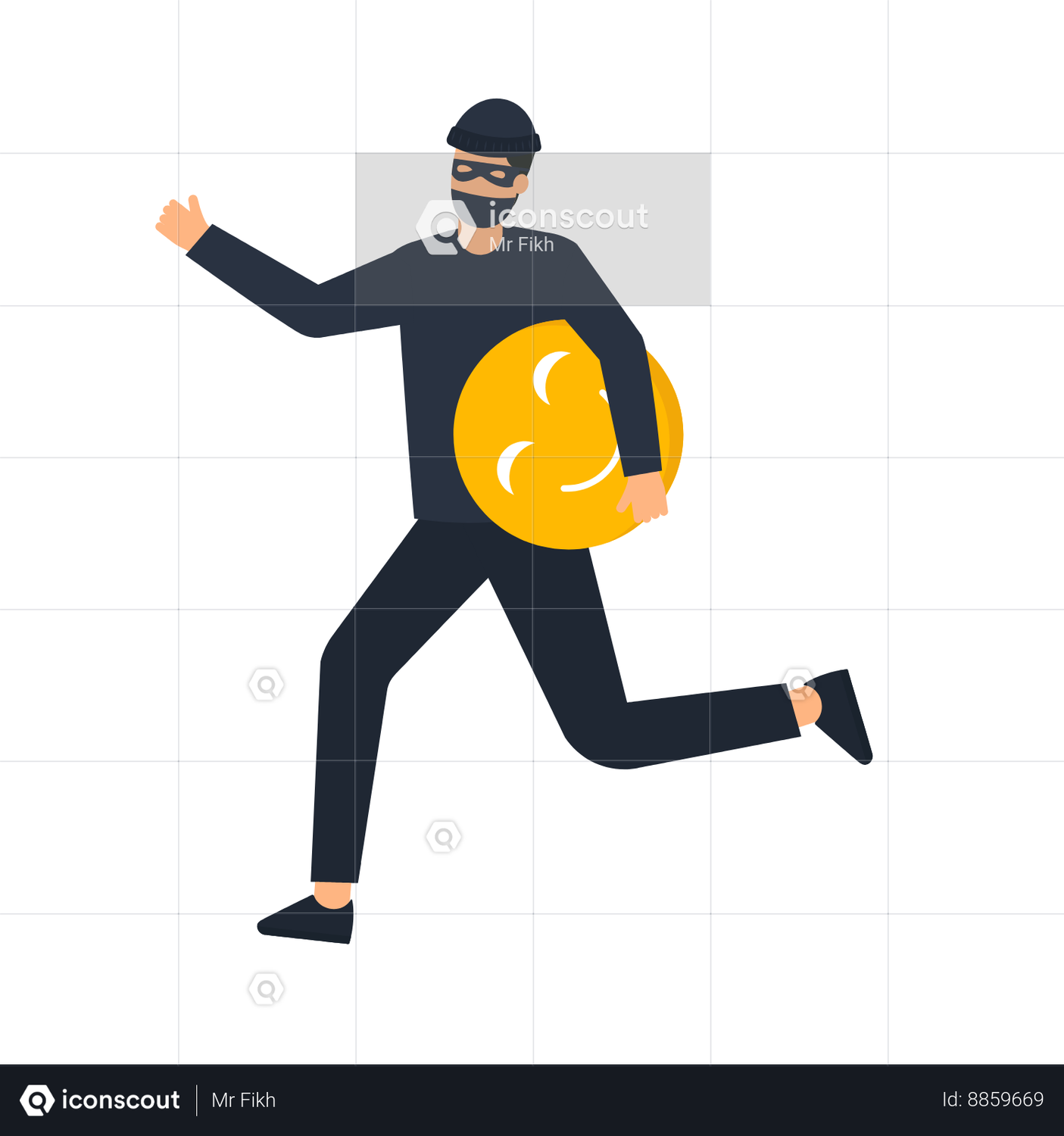 thief carrying happy emoji Animation by Mr Fikh | LottieFiles