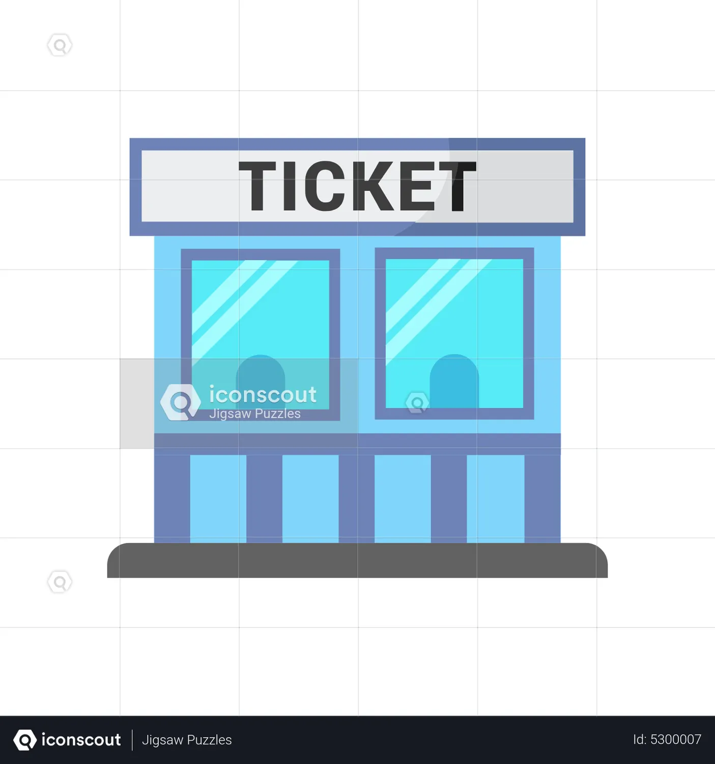 Ticket Counter Animated Icon download in JSON, LOTTIE or MP4 format