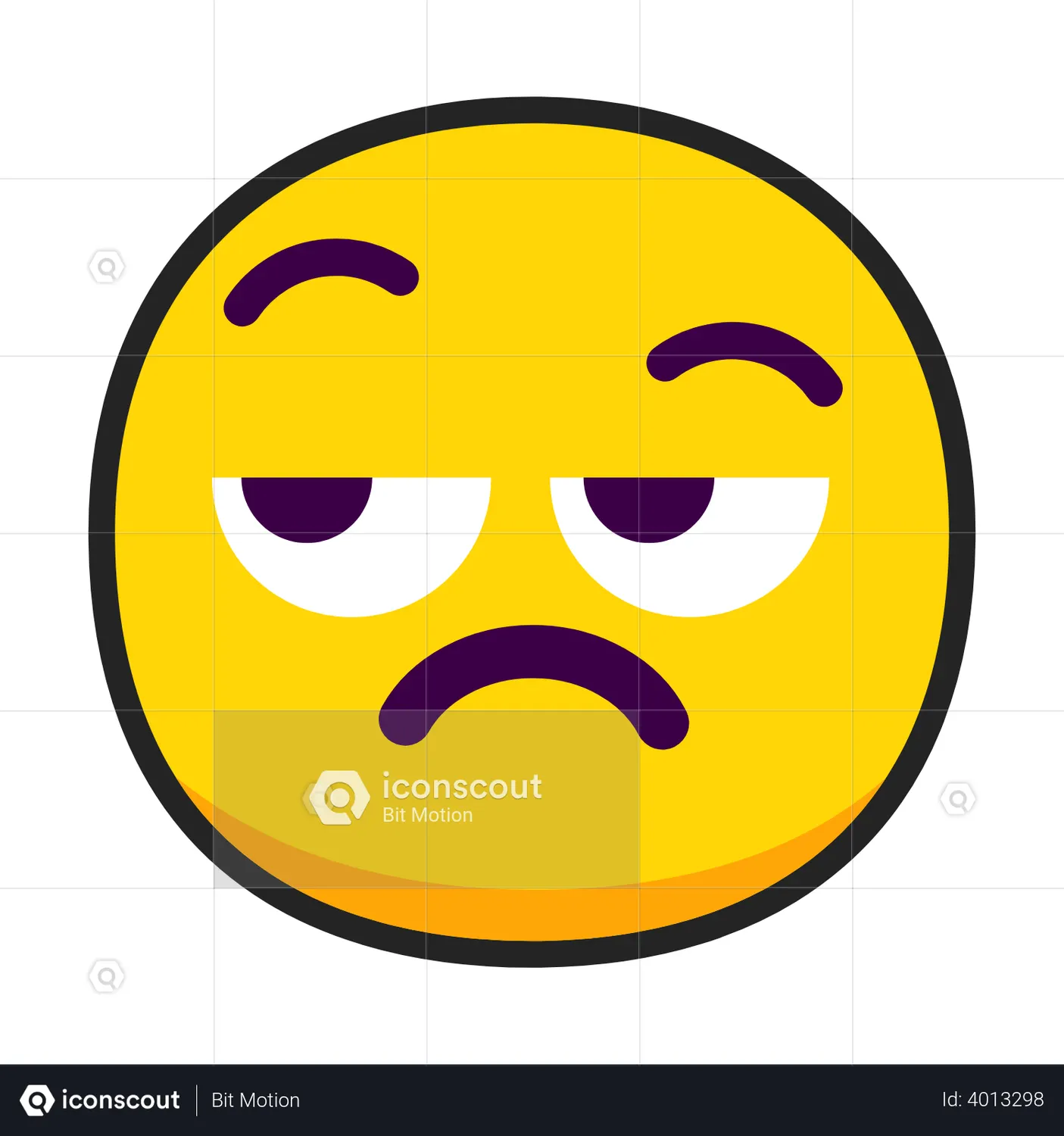 Unamused Face Emoji Animated Icon download in JSON, LOTTIE or MP4 format