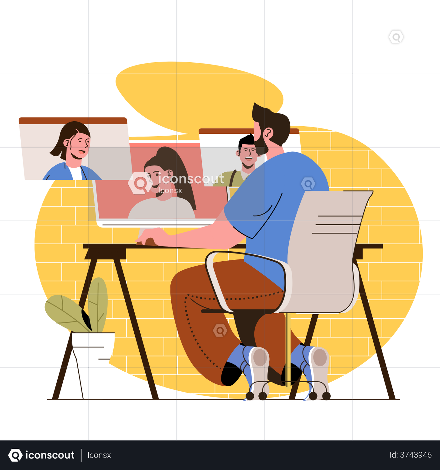 Video conference Animation by Iconsx | LottieFiles