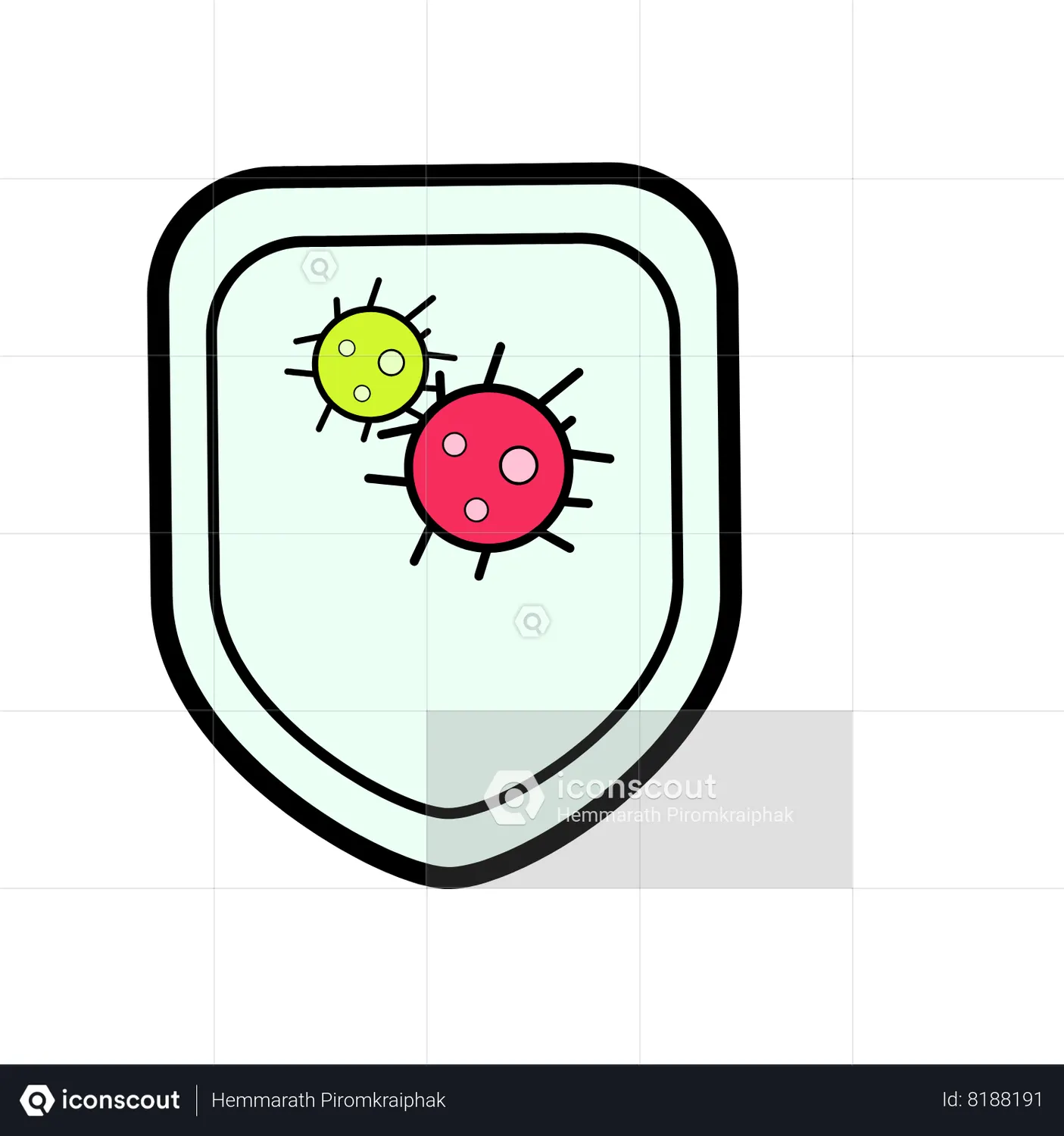 Virus Shield Animated Icon download in JSON, LOTTIE or MP4 format