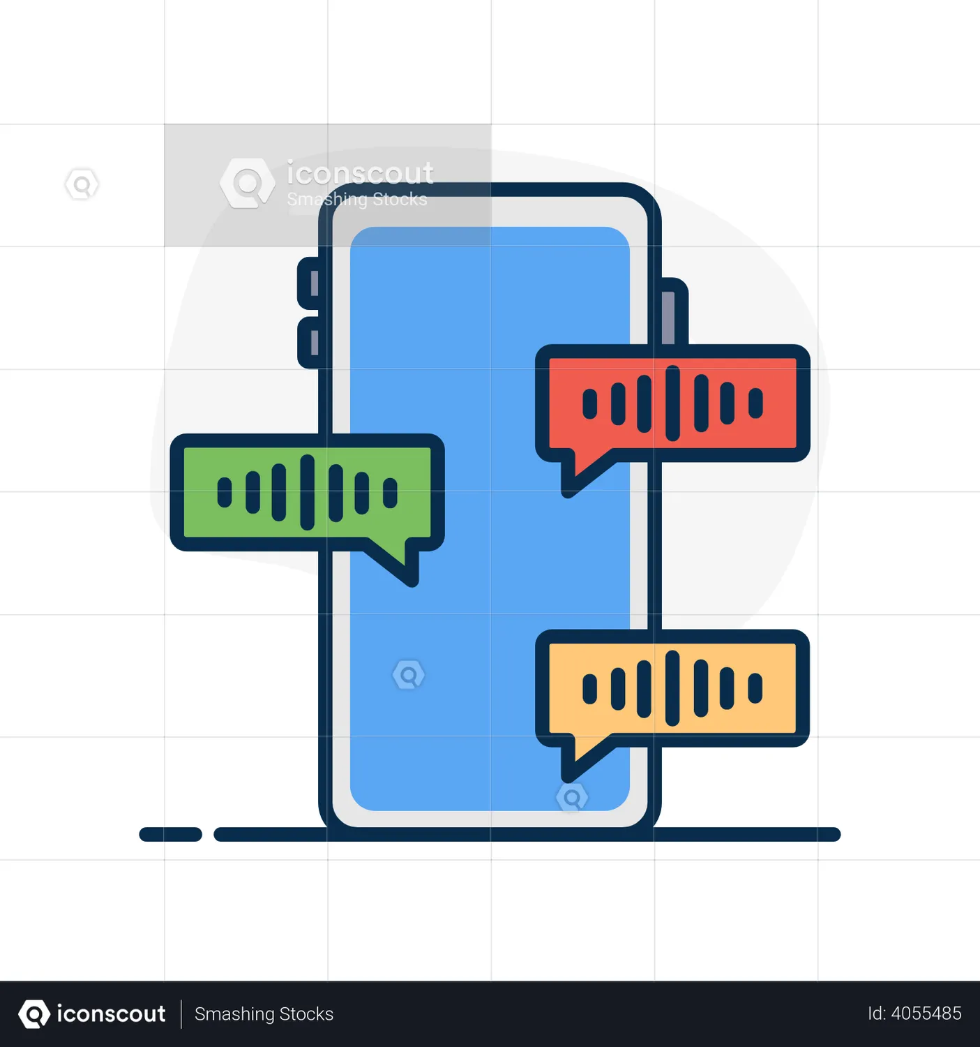 Voice Messages Animated Icon download in JSON, LOTTIE or MP4 format