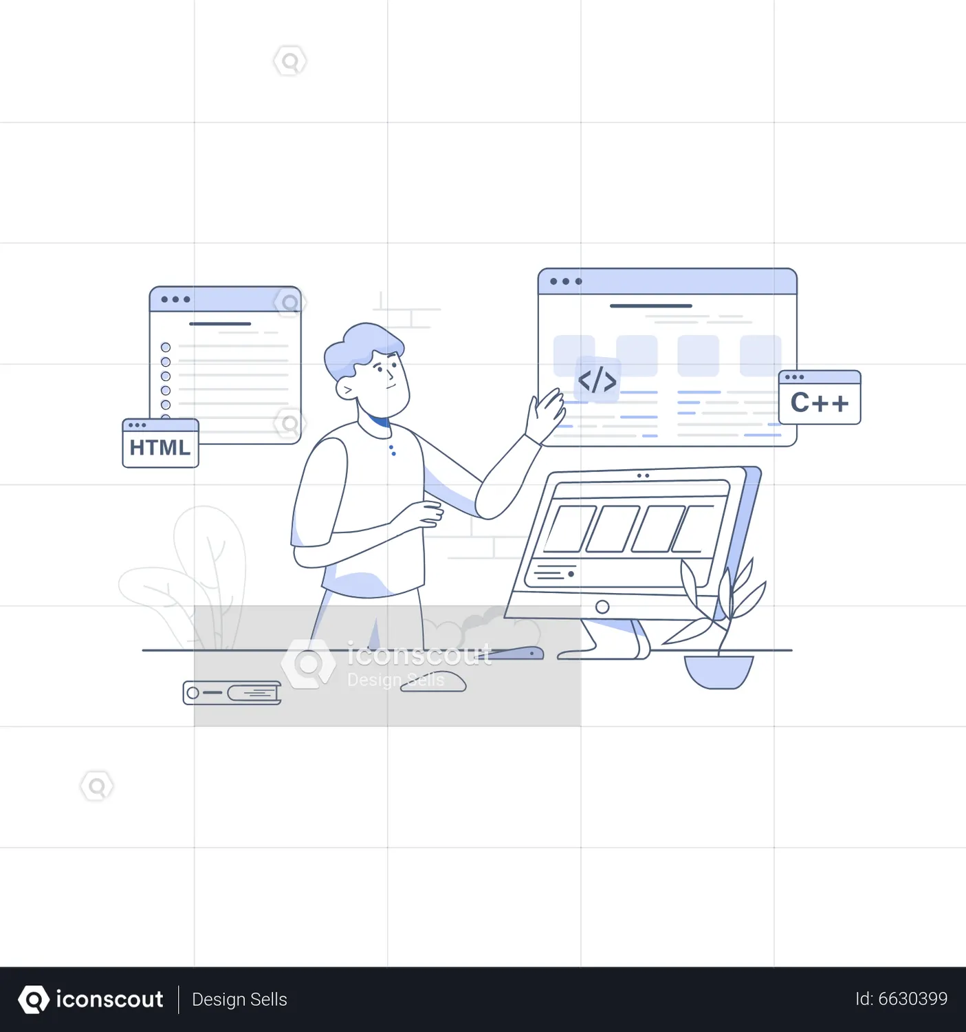Web development Animated Illustration download in JSON, LOTTIE or MP4 ...